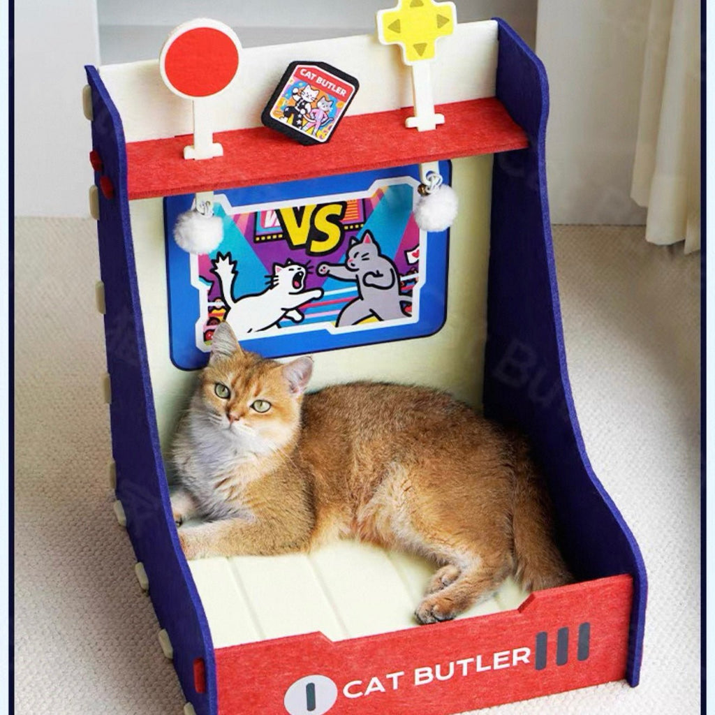 Retro Arcade Cat Scratcher Bed - Always Whiskered – Always Whiskered