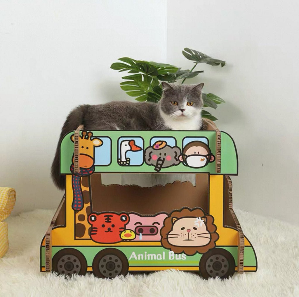 Safari & School Bus Cat Scratcher Bed- Always Whiskered – Always Whiskered