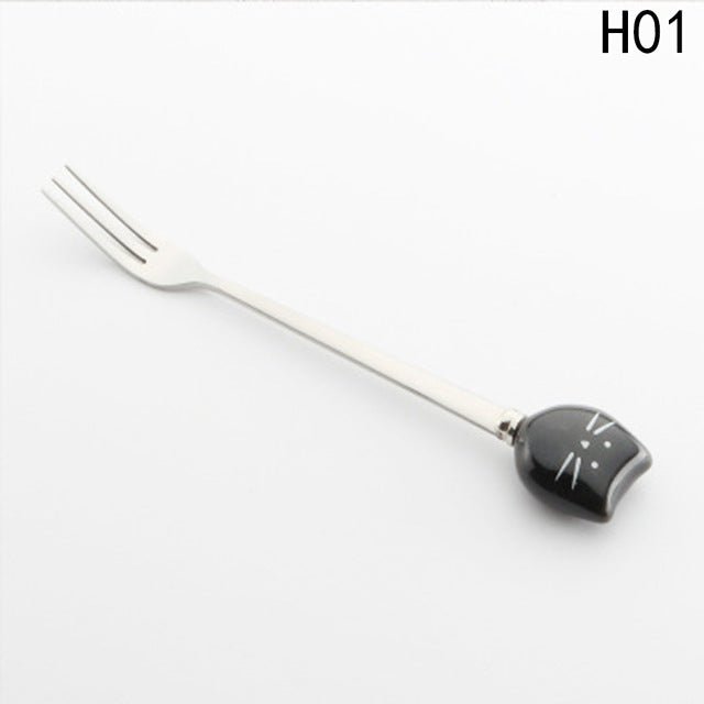 Kitty Cat Stainless Steel Dessert Fork | Always Whiskered – Always ...