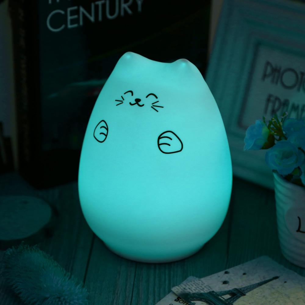 Cat Colorful Silicone LED Night Lamp - Always Whiskered – Always Whiskered