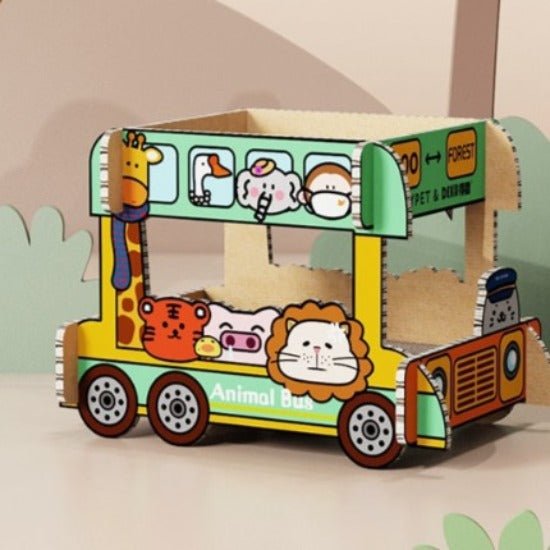 Safari & School Bus Cat Scratcher Bed- Always Whiskered – Always Whiskered